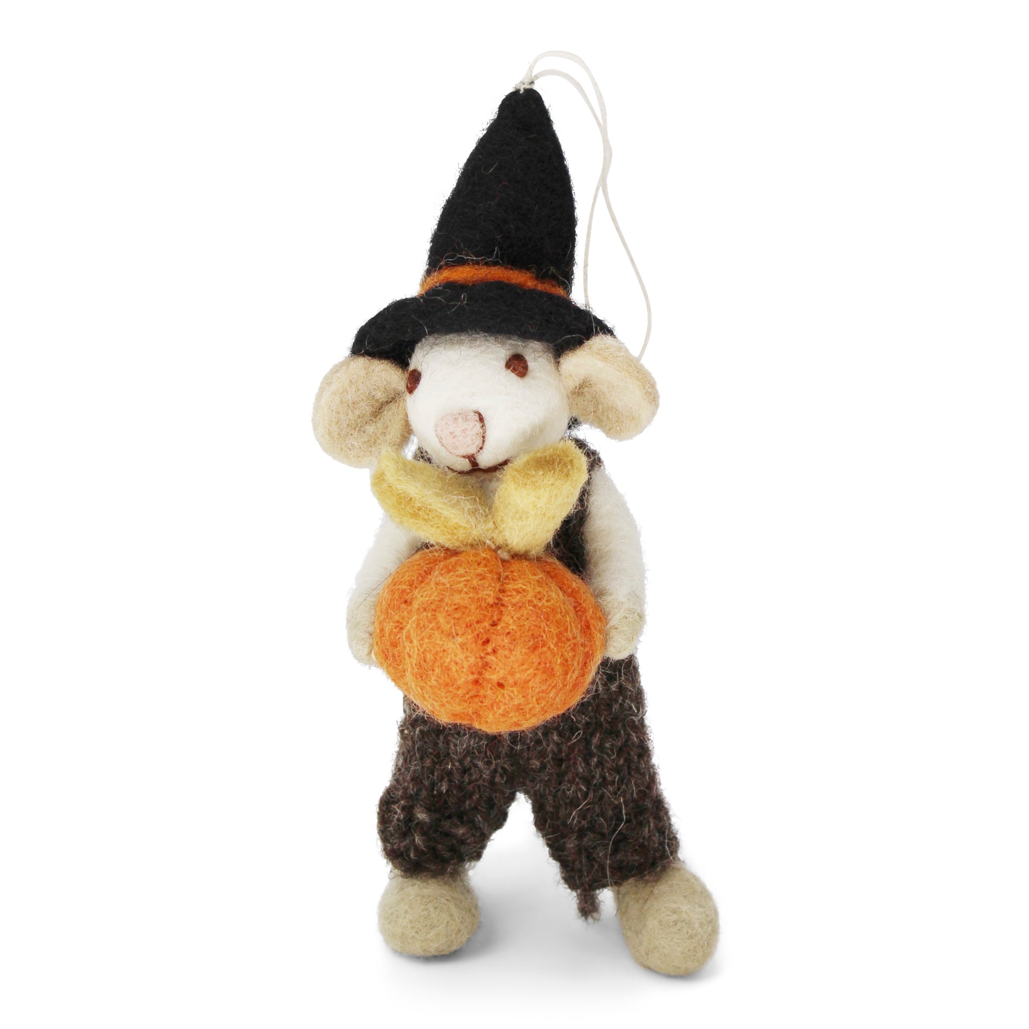 Gry & Sif - Small White Mouse with Brown Pants and Pumpkin – Kitchen ...