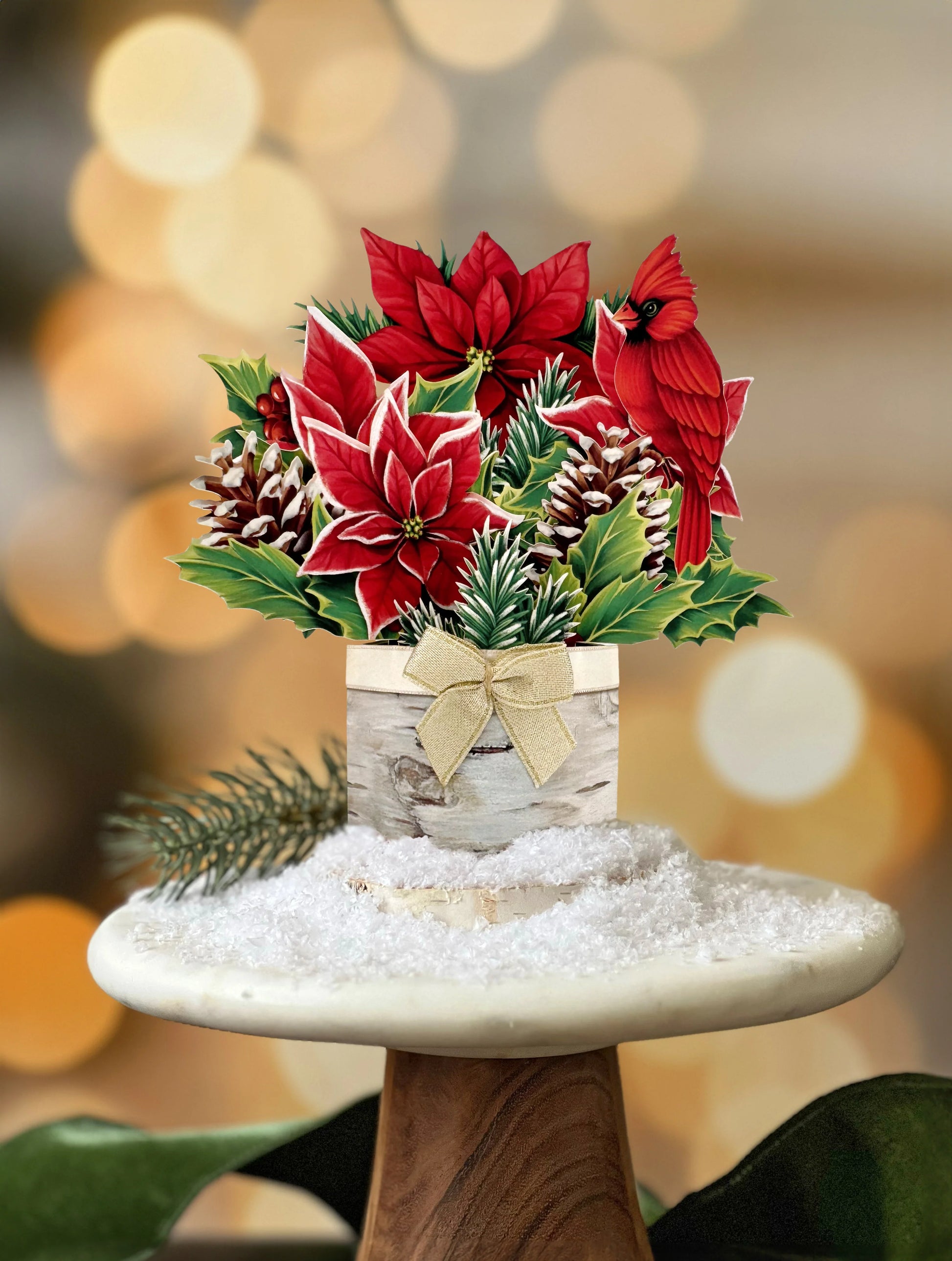 FreshCut Paper - Mini Birch Poinsettia Pop-Up Card – Kitchen Store & More