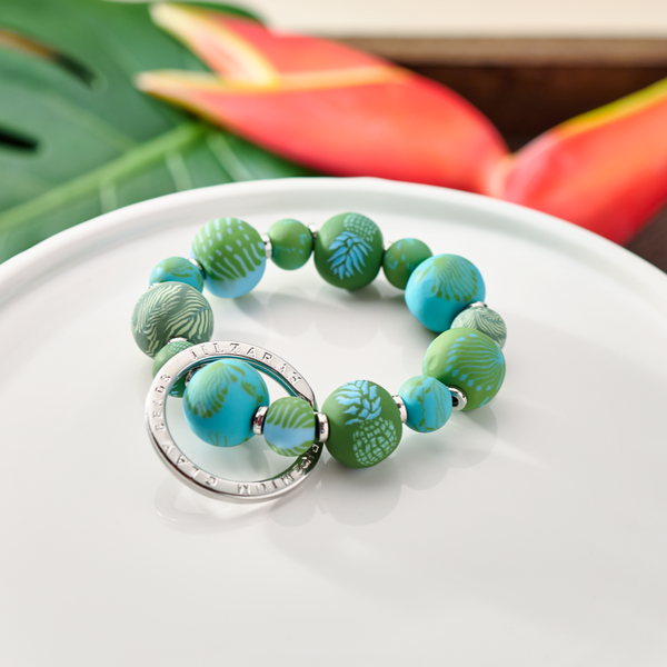 Jilzarah - Tropical Green Small Bead Keychain – Kitchen Store & More