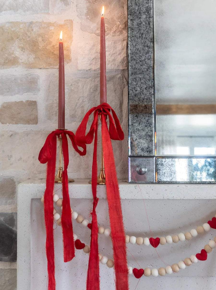 Creative Co-op - Recycled Torn Silk Ribbon, Red – Kitchen Store & More